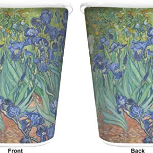 RNK Shops Irises (Van Gogh) Waste Basket - Double Sided (White)