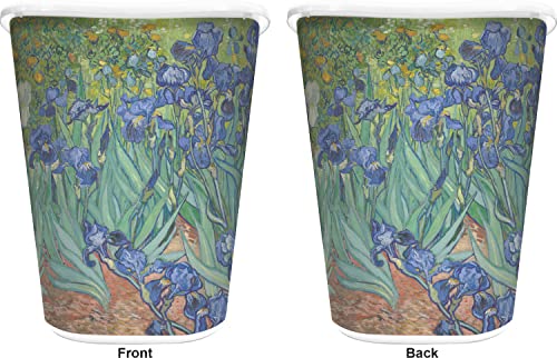 RNK Shops Irises (Van Gogh) Waste Basket - Double Sided (White)