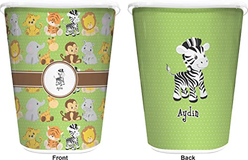 RNK Shops Safari Waste Basket - Double Sided (White) (Personalized)