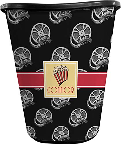 RNK Shops Movie Theater Waste Basket - Double Sided (Black) (Personalized)