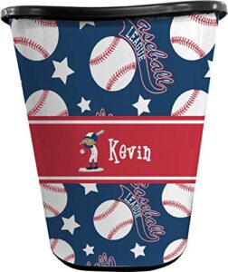 rnk shops baseball waste basket - double sided (black) (personalized)