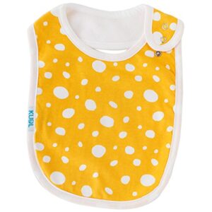 KUDL Baby Bibs Large Burpy Cloth 4 Pack Gift Set Soft Absorbent Feeding Reflux Drool Teething Bibs, Adjustable Snap Buttons, Funny Designs for Boys & Girls - Desert