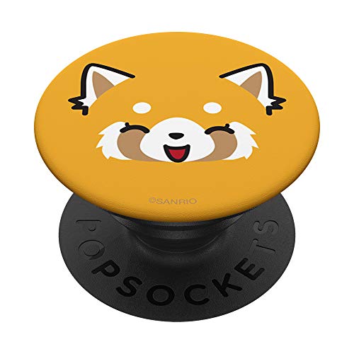 Aggretsuko Happy Face PopSockets Stand for Smartphones and Tablets PopSockets PopGrip: Swappable Grip for Phones & Tablets