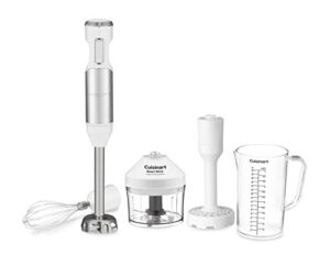 cuisinart csb-100w smart stick variable speed hand immersion blender, stainless steel/white, 2018