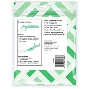 Amazon Brand - Solimo Mint Dental Flossers, 540 Count (6 Packs of 90)