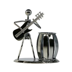 lepohome guitar pen holder creative desktop accessories multipurpose metal desk pencil holder for gifts, kids, students, and office stationary