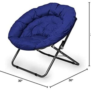 Urban Shop Oversized Polycanvas Saucer Chair, Navy