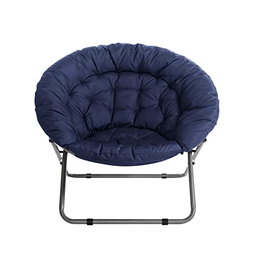 Urban Shop Oversized Polycanvas Saucer Chair, Navy