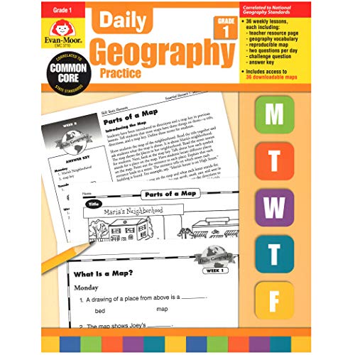 Evan-Moor EMC3710-A1 Daily Geography Practice Book, Grade 1