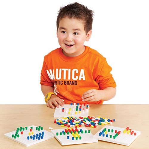 Learning Advantage CTU39470 Pegs and Peg Board Set, 5 Boards, 1000 Pegs (Pack of 1005)