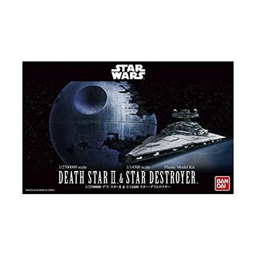 Bandai Star Wars Plastic Model Death Star II 1/2,700,000 & Star Destroyer 1/14,500 "Star Wars"