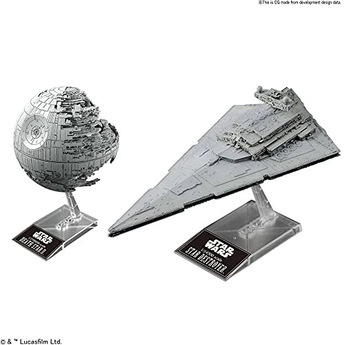 Bandai Star Wars Plastic Model Death Star II 1/2,700,000 & Star Destroyer 1/14,500 "Star Wars"