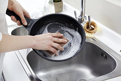 Full Circle Kitchen Sink Set - Ceramic Organizer with Be Good Dish Brush and In a Nutshell Scrubbing Sponges