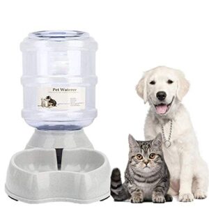 automatic pet waterer,1 gal(3.8l) pet water dispenser,replenish pet waterer,dog water dispenser station,automatic gravity water drinking fountain bottle bowl dish stand by meleg otthon