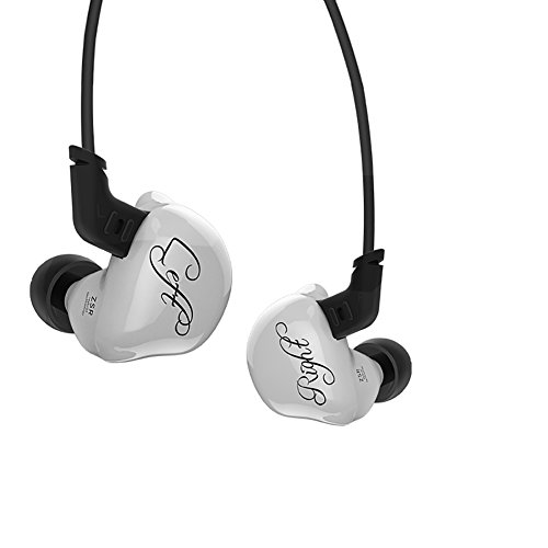 KZ ZSR High Fidelity Dynamic Hybrid Earbuds(Earphones) (White Without Mic)