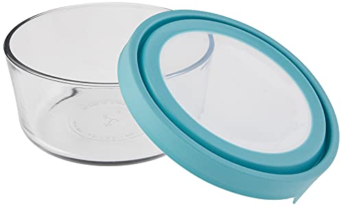 Anchor Hocking TrueSeal Glass Food Storage Containers with Airtight Lids, Set of 10,Mineral Blue