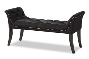 baxton studio herblay bench, black