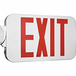 Mini LED Exit Sign Emergency Light Combo with Red Letters