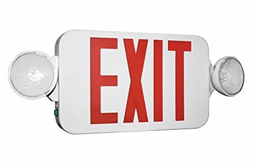 Mini LED Exit Sign Emergency Light Combo with Red Letters