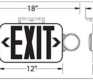 Mini LED Exit Sign Emergency Light Combo with Red Letters