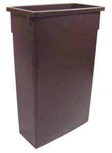 23 gal. rectangular brown trash can