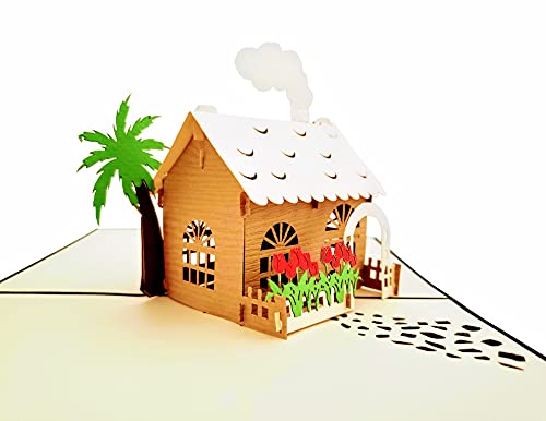 iGifts And Cards Fun Housewarming 3D Pop Up Greeting Card - New House Pop Up Card, Happy Moving Gift, Welcome Home Card, Congratulations On Your Housiversary, Realtor Thank You, Bienvenidos A Mi Casa