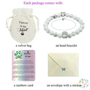 A.B.C. Pet Memorial Bracelet-Loss of Pet Gifts with Rainbow Bridge Card in Loving Memory of Your Beloved Dog Cat- Pet Loss Jewelry