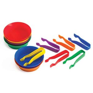 learning advantage ctu13905 sorting bowls and tweezer set (pack of 12)