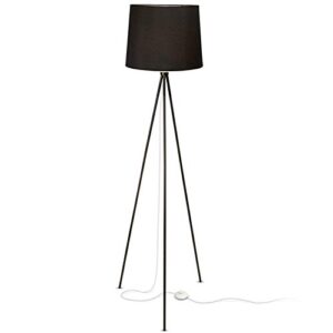 newhouse lighting nhfl-al-bk alexandria tripod floor lamp, black