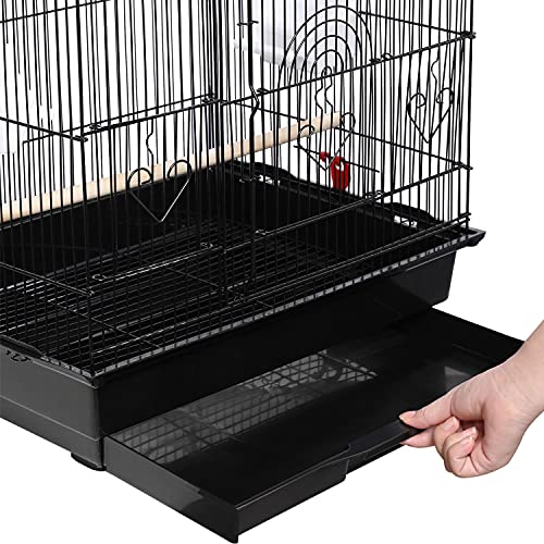 Yaheetech 41-inch Open Top Medium Parakeet Bird Cages for Parakeets Finches Canaries Lovebirds Small Quaker Parrots Cockatiels Budgie Green Cheek Conure Travel Pet Flight Bird Cage Birdcage