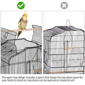 Yaheetech 41-inch Open Top Medium Parakeet Bird Cages for Parakeets Finches Canaries Lovebirds Small Quaker Parrots Cockatiels Budgie Green Cheek Conure Travel Pet Flight Bird Cage Birdcage