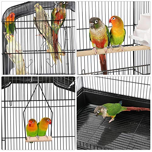 Yaheetech 41-inch Open Top Medium Parakeet Bird Cages for Parakeets Finches Canaries Lovebirds Small Quaker Parrots Cockatiels Budgie Green Cheek Conure Travel Pet Flight Bird Cage Birdcage