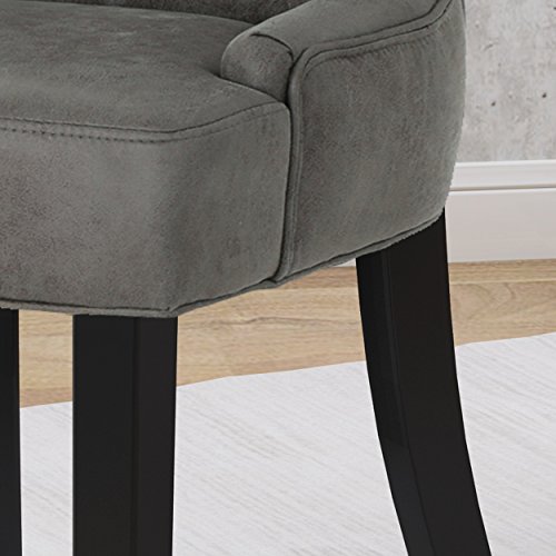 Christopher Knight Home Sarah Traditional Microfiber Dining Chairs (Set of 2), Slate