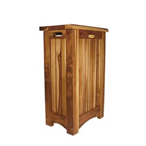 decoteak solid hamper, brown