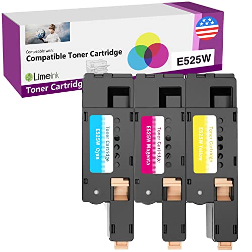 Limeink Compatible Toner Cartridge Replacement for Dell E525W Toner Cartridges for Dell E525w Cartridge for Dell Toner E525w for Dell Toner e 525w H3M8P Ink for Dell e525w for Dell e 525w Toner 3 Pack