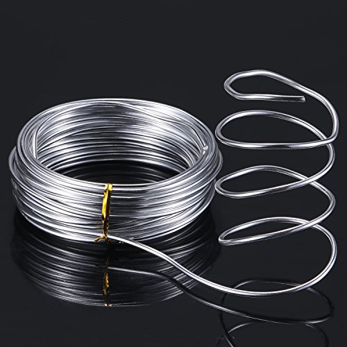 32.8 Feet Aluminum Wire, Wire Armature, Bendable Metal Craft Wire for Making Dolls Skeleton DIY Crafts(Silver, 3 mm Thickness)