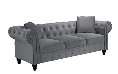 Divano Roma Classic Sofas, Large, Grey