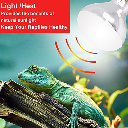 UVB Reptile Light 160W - UVB Light Bulb for Reptile Bearded Dragon Mercucry Vapor Bulb Basking Heat UVA UVB All in One Sun Lamp