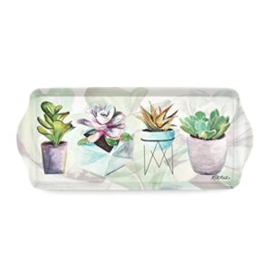 pimpernel succulents collection sandwich tray | serving platter | crudité and appetizer tray | made of melamine | measures 15.1" x 6.5" | dishwasher safe