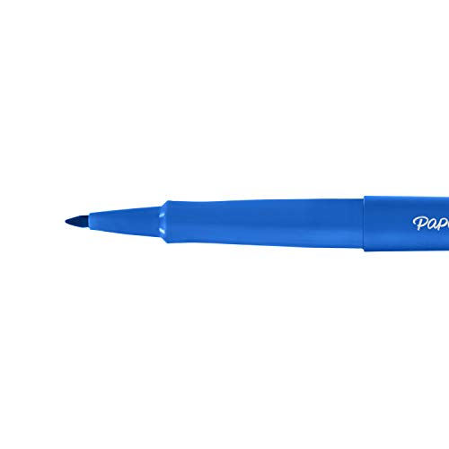 Paper Mate Flair Felt Tip Pens | Medium Point (0.7mm) | Blue | 5 Count