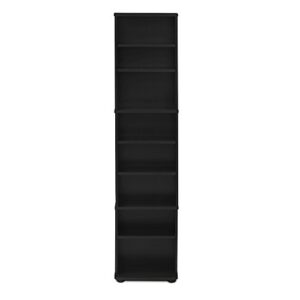 furinno jaya space saving multimedia storage tower, espresso