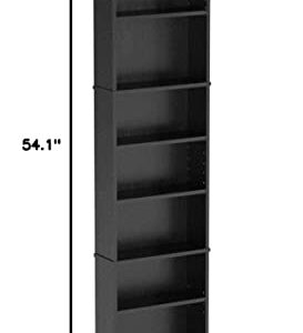 FURINNO JAYA Space Saving Multimedia Storage Tower, Espresso