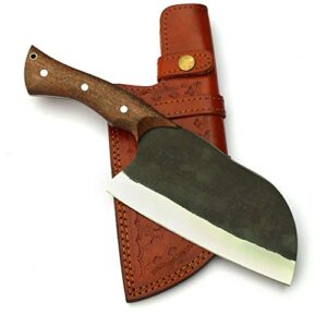 custom handmade cleaver chopper chef knife kitchen knife serbian home fixed blade knife with sheath vk5511