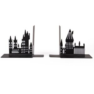 Seven20 Harry Potter Hogwarts Bookends - Metal Hogwarts School Castle Cutout Design - Great Decorative Gift for Any Harry Potter Book Fan