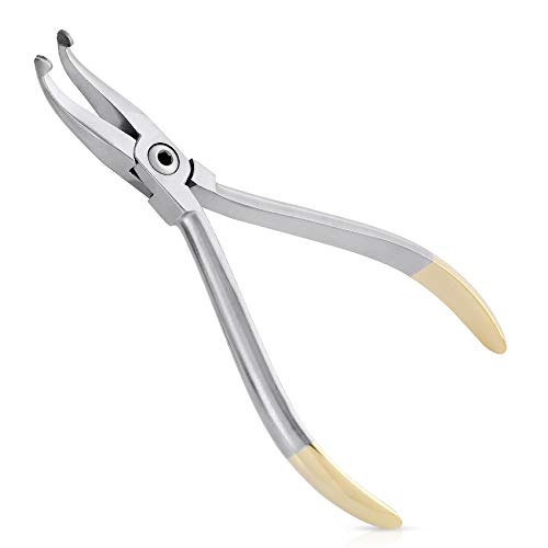 Dental Curved How Pliers, Orthodontic Position Angled Appliance Plier Wire Bending Instrument for Dentist, Multi-Purpose Lip Arches Bending Pliers Holding Arch Wires Plier