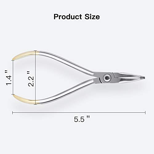 Dental Curved How Pliers, Orthodontic Position Angled Appliance Plier Wire Bending Instrument for Dentist, Multi-Purpose Lip Arches Bending Pliers Holding Arch Wires Plier