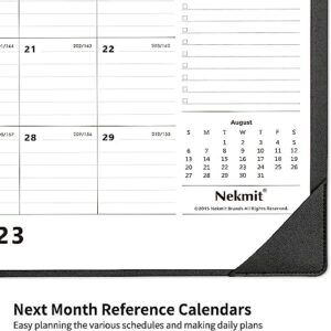 Nekmit Large Desk Calendar 2023-2024 with Black Desk Pad, 22"x17" desktop Calendar, Runs From July 2023 - December 2024 for Home or Office