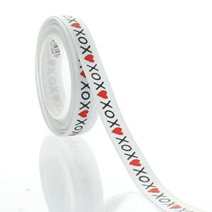 3/8" xoxo grosgrain ribbon 5yd