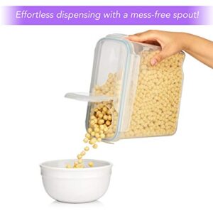 Cereal Container Storage Set - 100% Airtight Food Storage Containers, 18 Labels and Pen, Great for Flour - BPA Free Dispenser Keepers (135.2oz) 4PC - Shazo