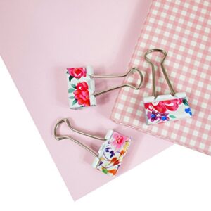 Cute Decorative Binder Clips - Best for Home and Office - Binds and Keeps Stack of Papers Fastened - Organize Papers Beautifully, Neat and in a Fun Way - Medium Size 1" - 32 Pack - Makes A Great Gift